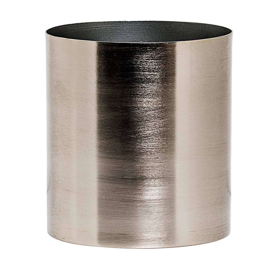 Bloomingville Metal Flower Pot, Brushed Silver – Gordelly, Unlimited